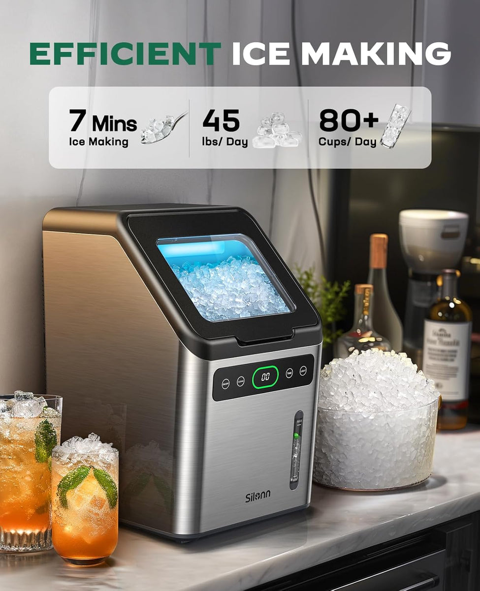 Countertop Nugget Ice Maker (40 Lbs) – Silonn
