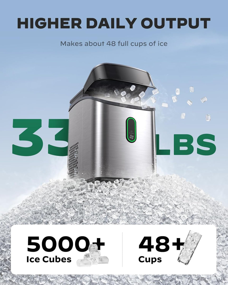 Countertop Chewable Ice Maker (33 Lbs) – Silonn