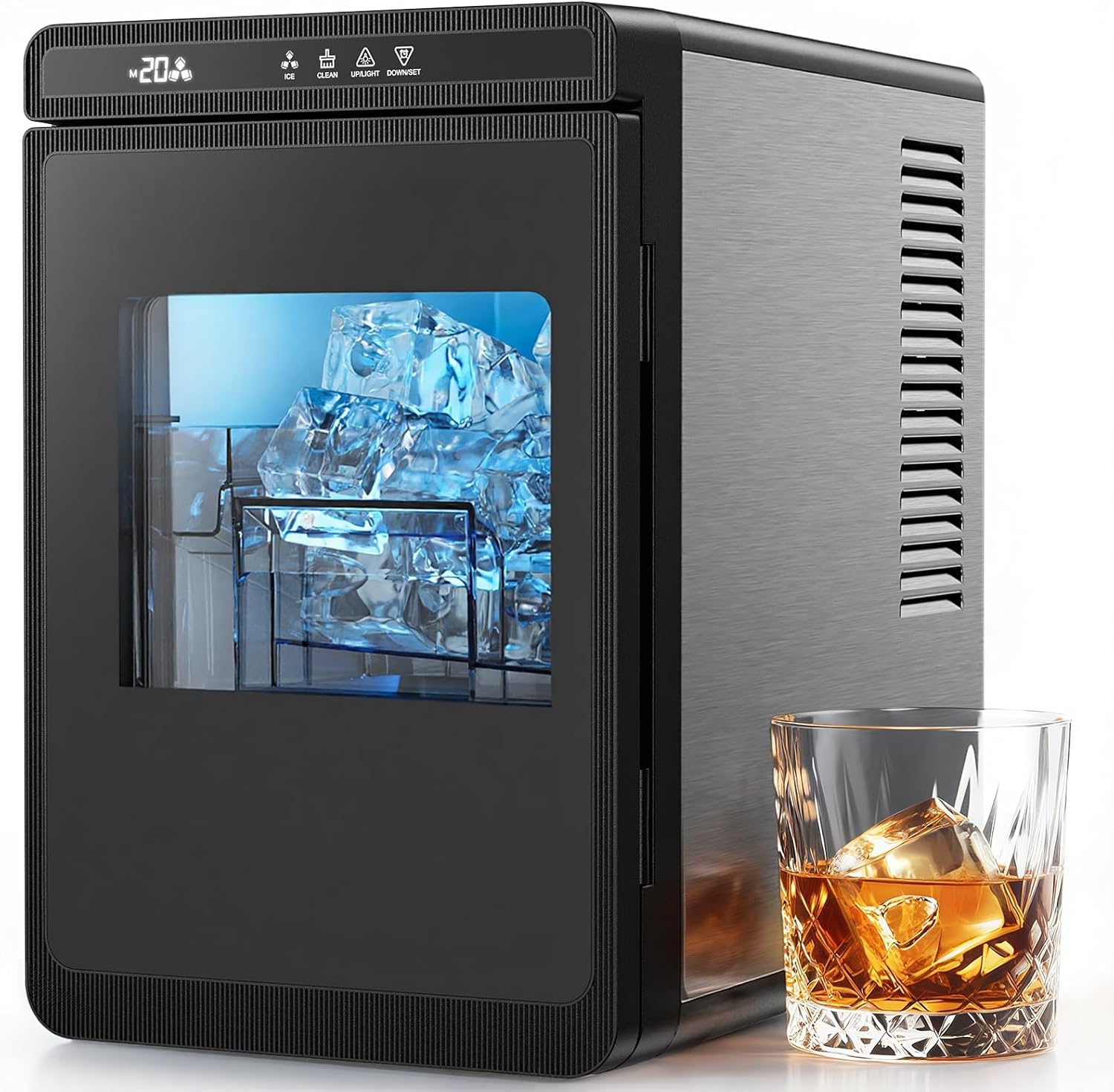 Silonn Clear Ice Cube Maker Countertop