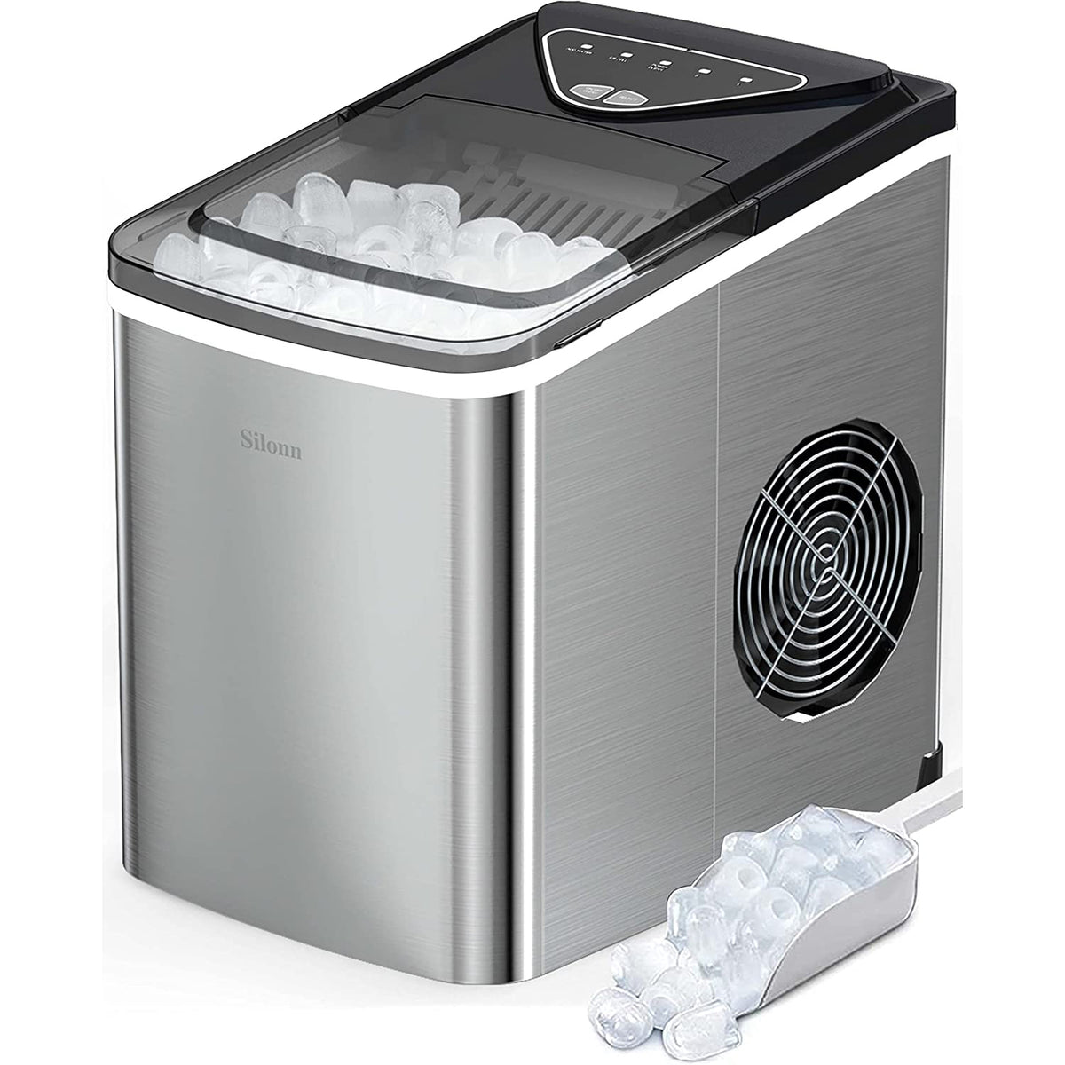 Countertop Bullet Ice Maker (26 Lbs) - Stainless Steel – Silonn